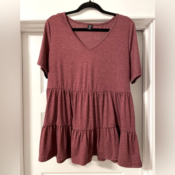 SHEIN | Tops | Shein Xl Vneck Peplum Top | Poshmark